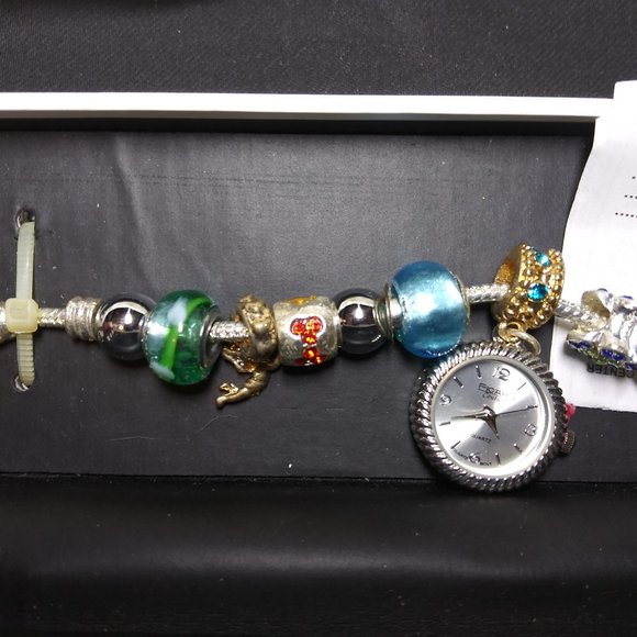 Figaro Couture | Jewelry | Figaro Couture Watch Charm Bracelet New ...